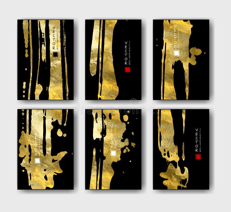 Gold Foil Abstract Grunge Banner. Texture, Gold Foil Effect Background ...