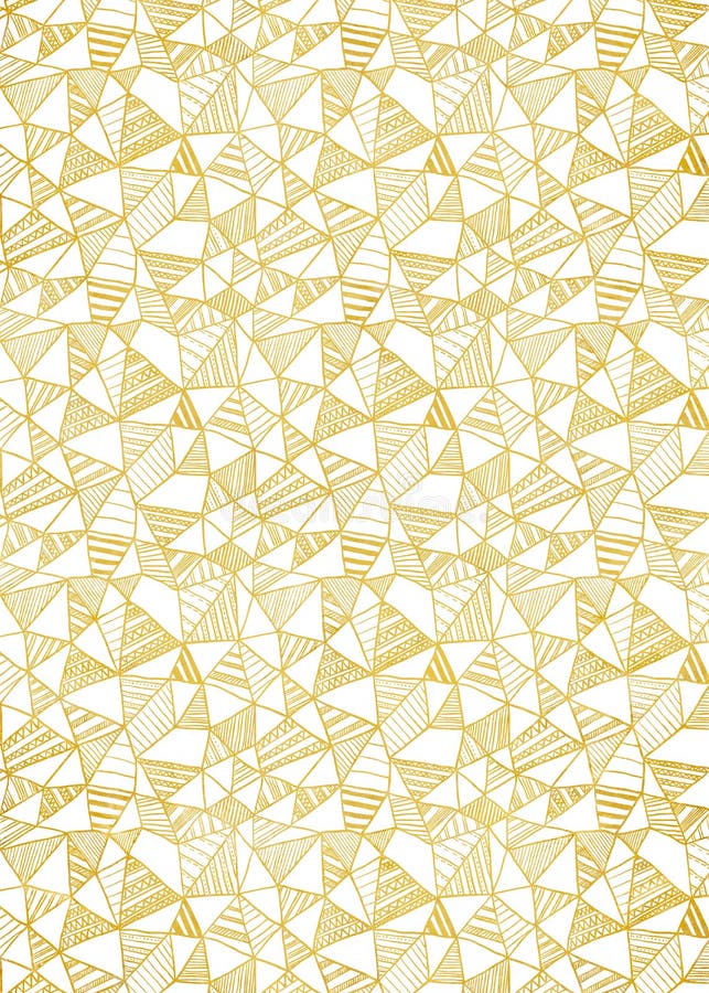 Gold Foil Decorative Background with Abstract Geometric Triangle ...