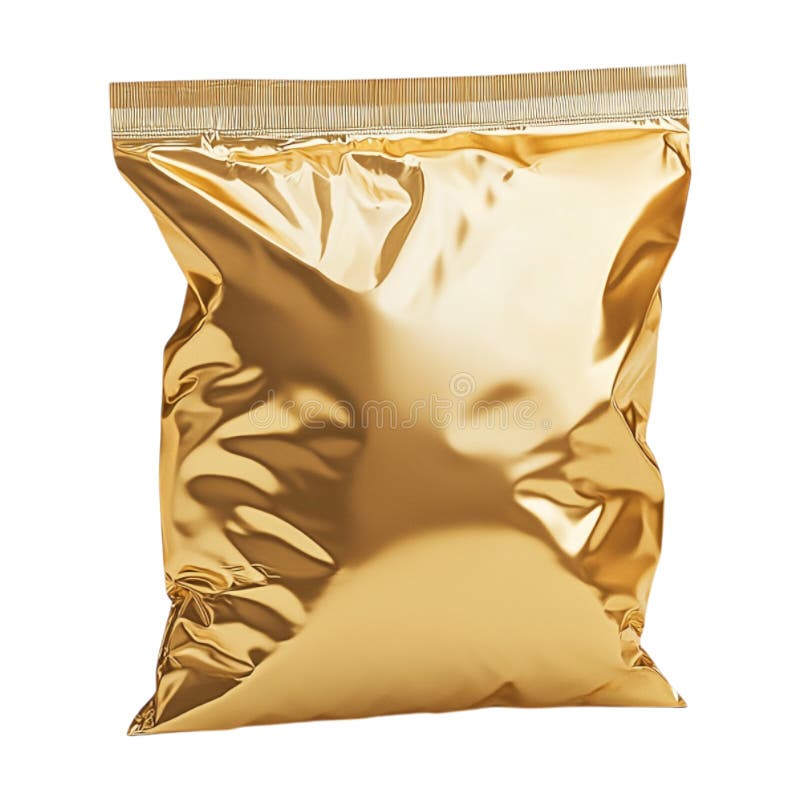 Gold Foil Packaging Product Packaging Design on Transparent Background ...