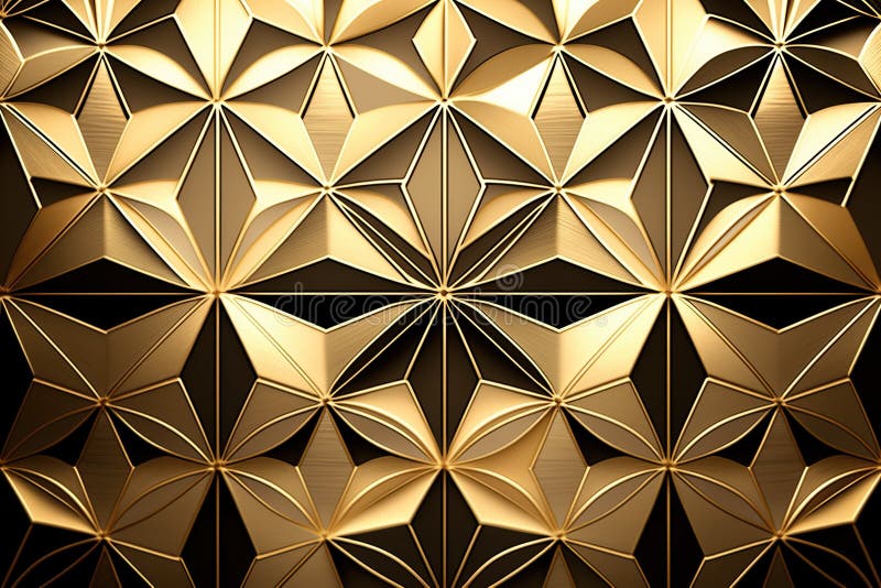 Gold Foil Repeating Pattern, Created with Generative AI Technology ...