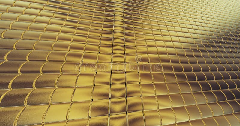 Gold Foil Tiles Texture Background 3D Rendering Stock Video - Video of ...