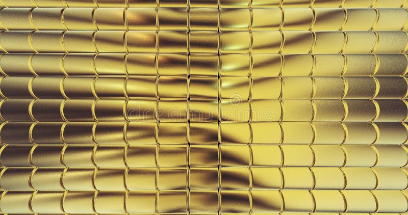 Gold Foil Tiles Texture Seamless Loop Background 3D Rendering Stock ...
