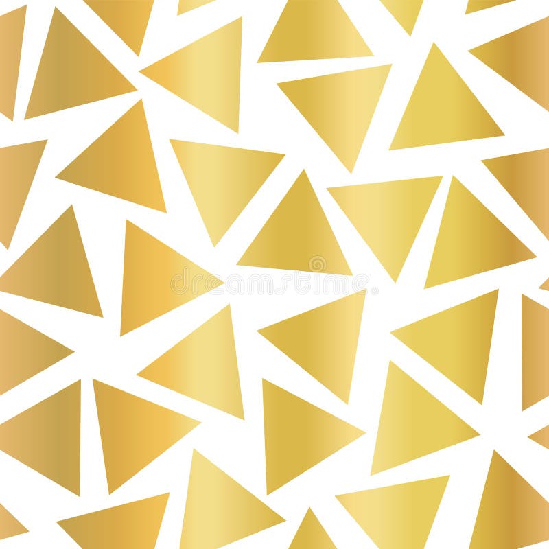 Gold Foil Triangle Seamless Vector Background Stock Vector ...