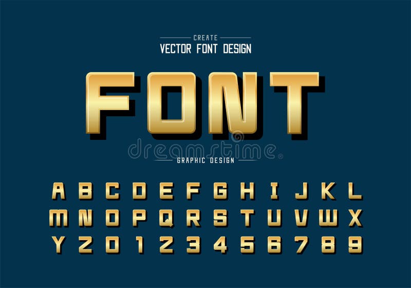 Gold Font and Round Alphabet Vector, Golden Design Typeface Letter and ...