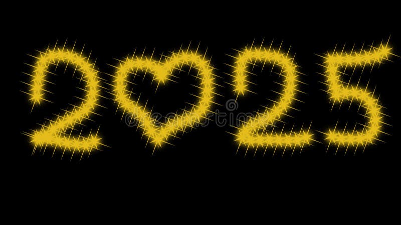 Gold Font 2025 New Year Date, Gold Numbers, Stock Image - Image of ...