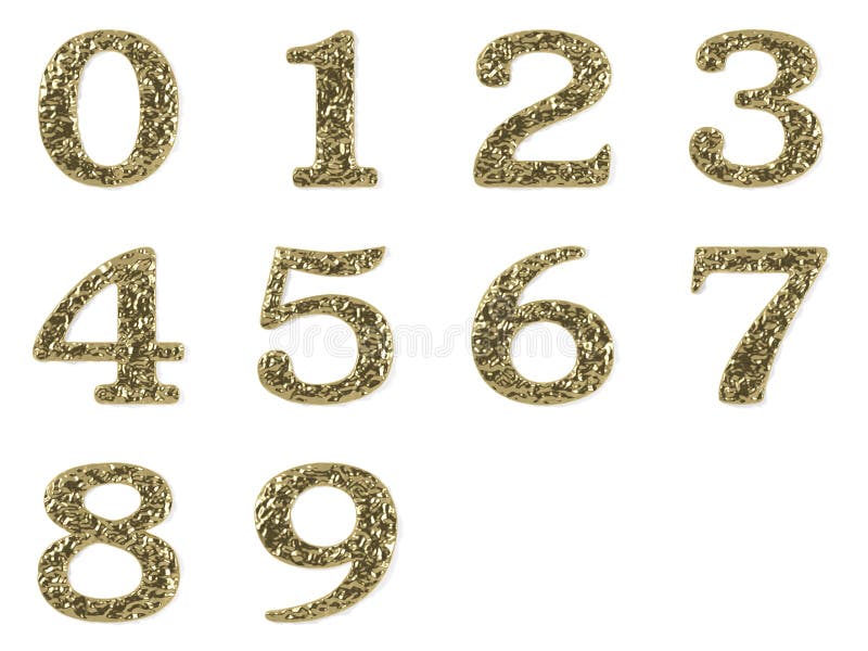 Gold Font Numbers Stock Illustrations – 11,496 Gold Font Numbers Stock ...