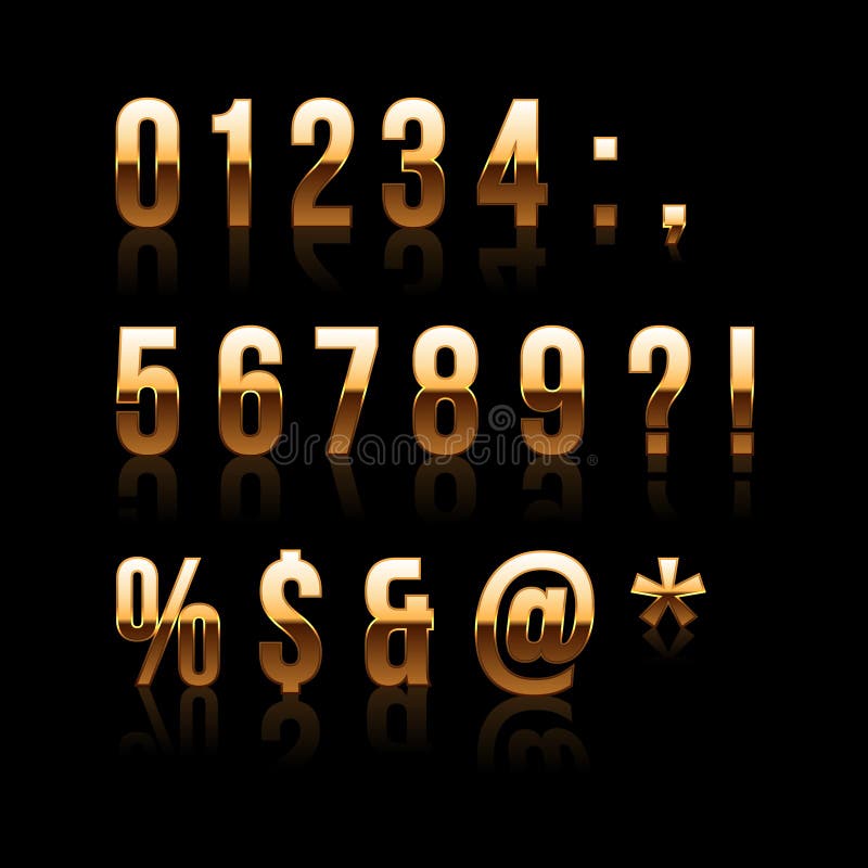 Golden 3D Font. Metallic Gold Letters, Luxury Typeface and Golds ...