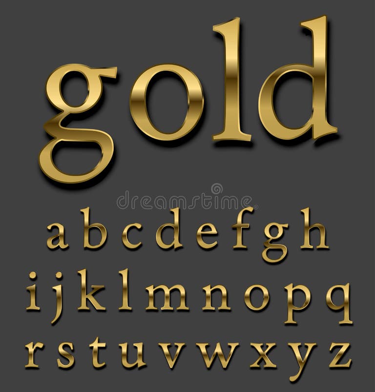 Gold Font Set Stock Illustrations – 34,765 Gold Font Set Stock ...