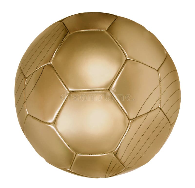 Gold Pendant in Shape of Soccer Ball on Chain Stock Image - Image of ...
