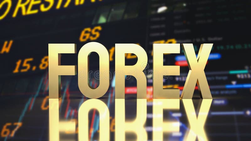 The Gold Forex on Business Background 3d Rendering Stock Illustration ...
