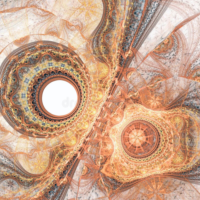 Gold fractal lace pattern stock illustration. Illustration of fantasy ...