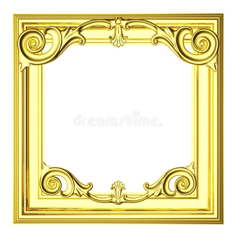 Gold frame stock illustration. Illustration of carpentry - 18474403