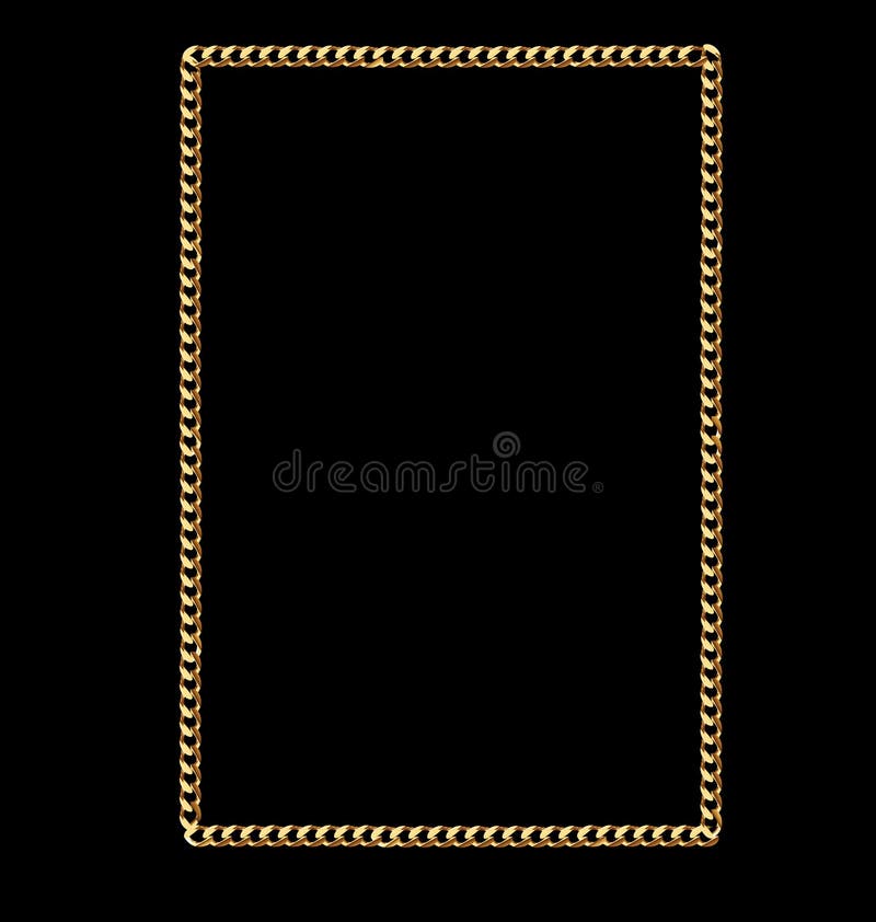 Gold Chain Frame Stock Illustrations – 5,969 Gold Chain Frame Stock ...