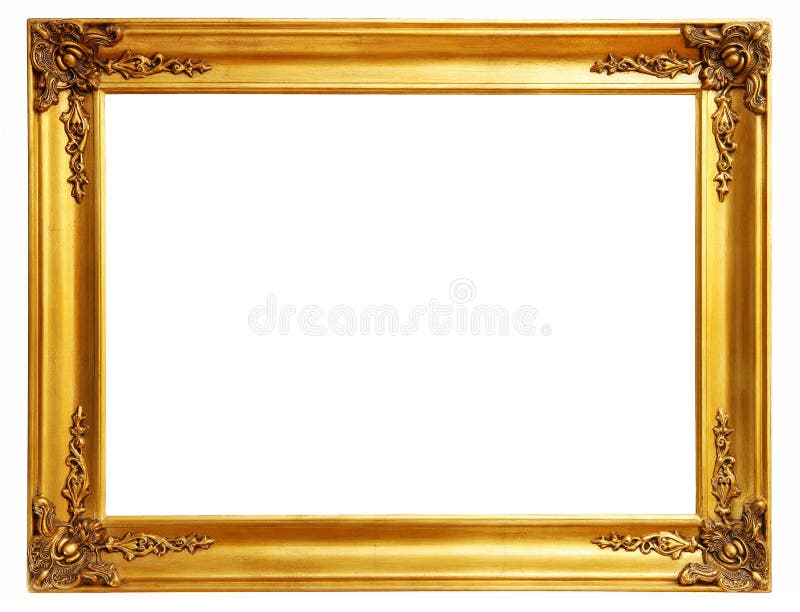 Gold picture frame stock photo. Image of template, frame - 24502288