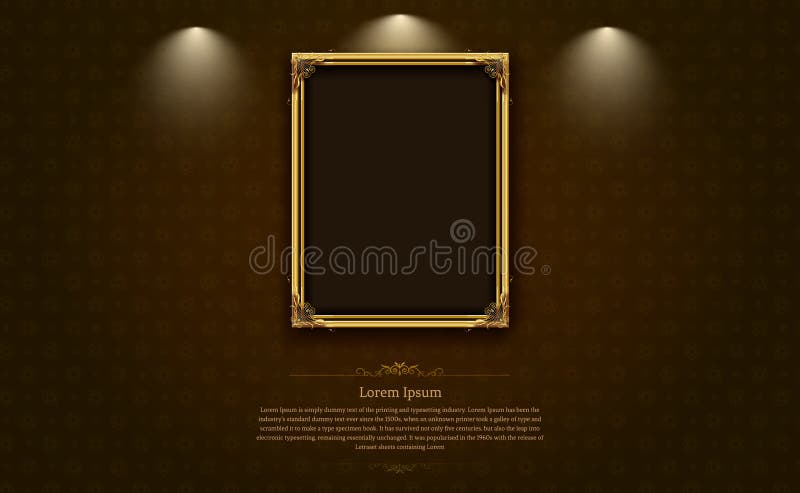 Gold Frame Border Picture and Pattern Thai Art Stock Vector ...