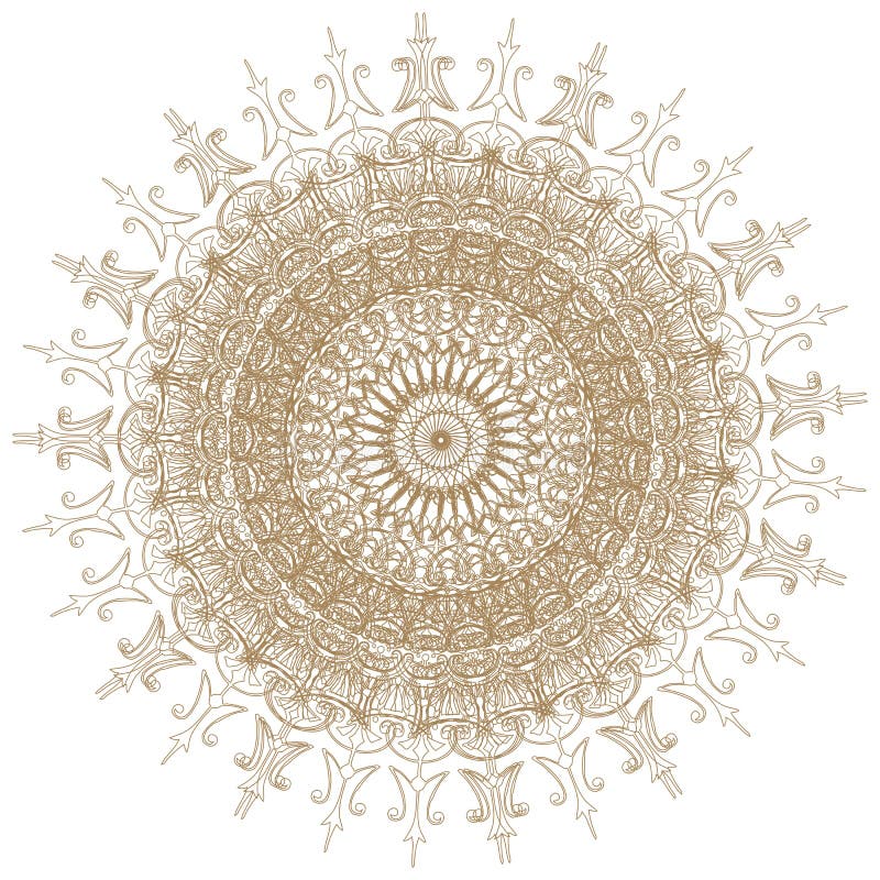 Decorative Gold Frame Vintage Round Patterns Stock Illustrations – 729 ...