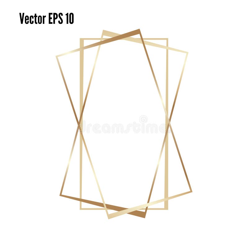 Gold Frame. Design for Header, Logo and Advertising Banner. ENP Vector ...