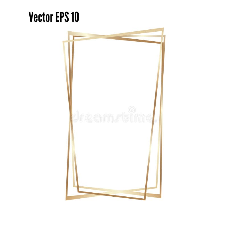 Gold Frame. Design for Header, Logo and Advertising Banner. ENP Vector ...