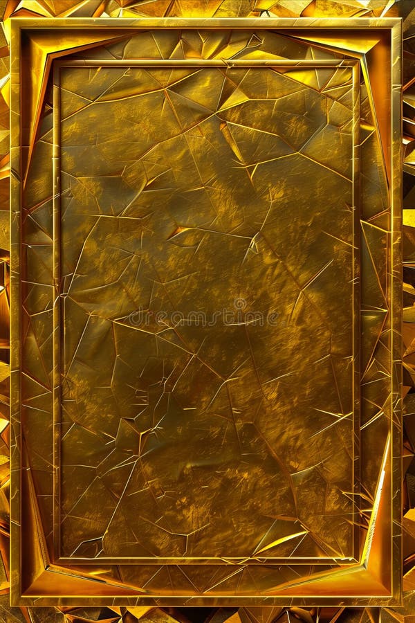 Gold Frame with a Diamond Pattern Stock Photo - Image of pattern ...