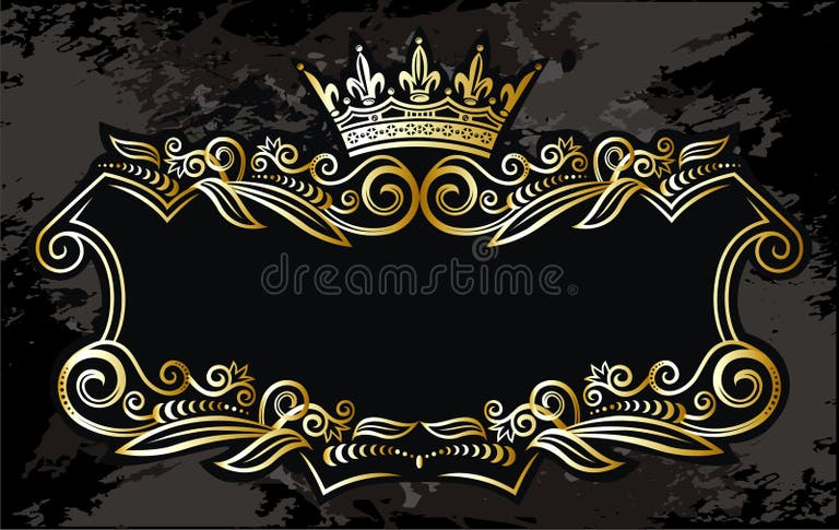 Gold Regal Border Stock Illustrations – 1,820 Gold Regal Border Stock ...