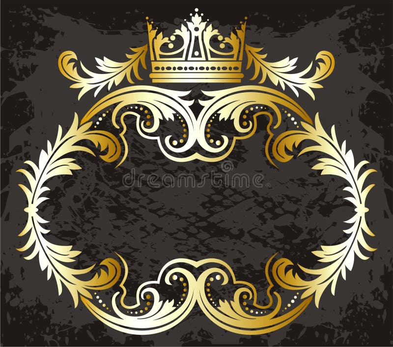 Gold frame element stock vector. Illustration of design - 3471095