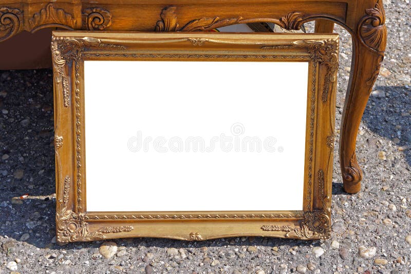 Gold frame stock image. Image of gold, luxury, golden - 213833709