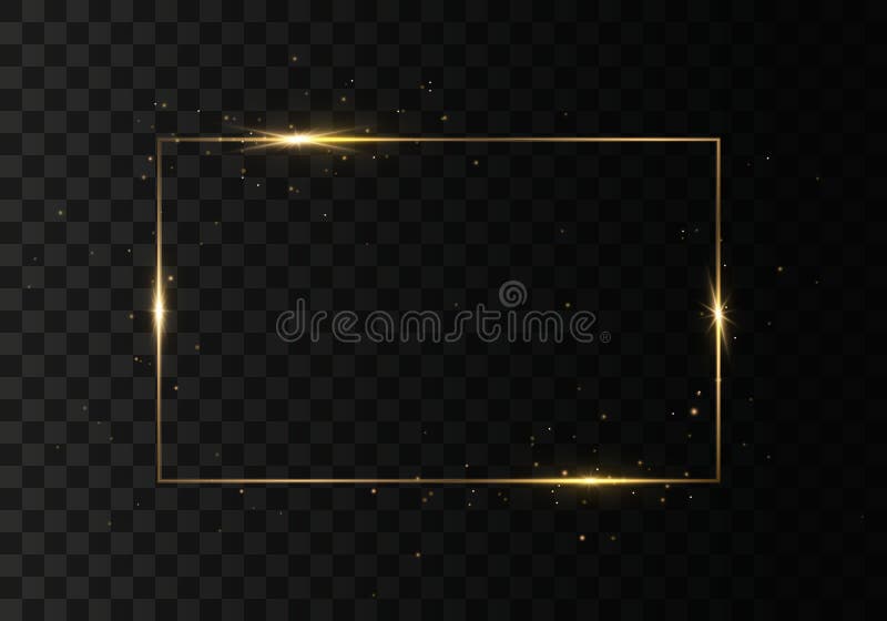 Gold frame light stock vector. Illustration of blank - 184598806