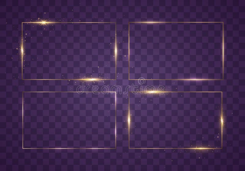 Gold frame light stock vector. Illustration of decoration - 184740981