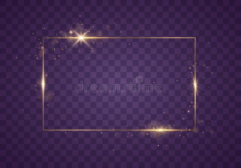Gold frame light stock vector. Illustration of decoration - 184740981