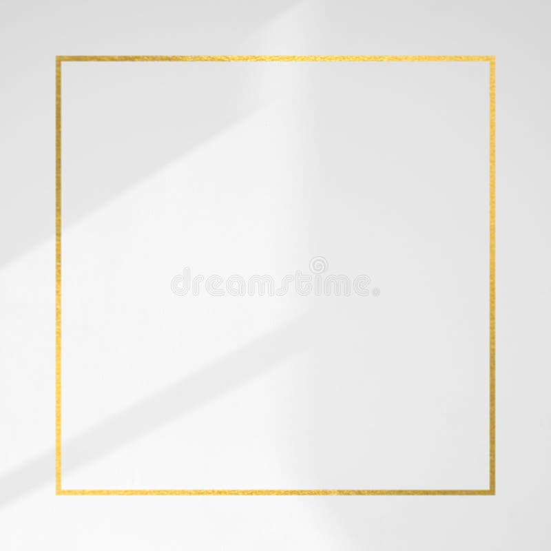Gold Frame on a Modern Style Stock Illustration - Illustration of ...