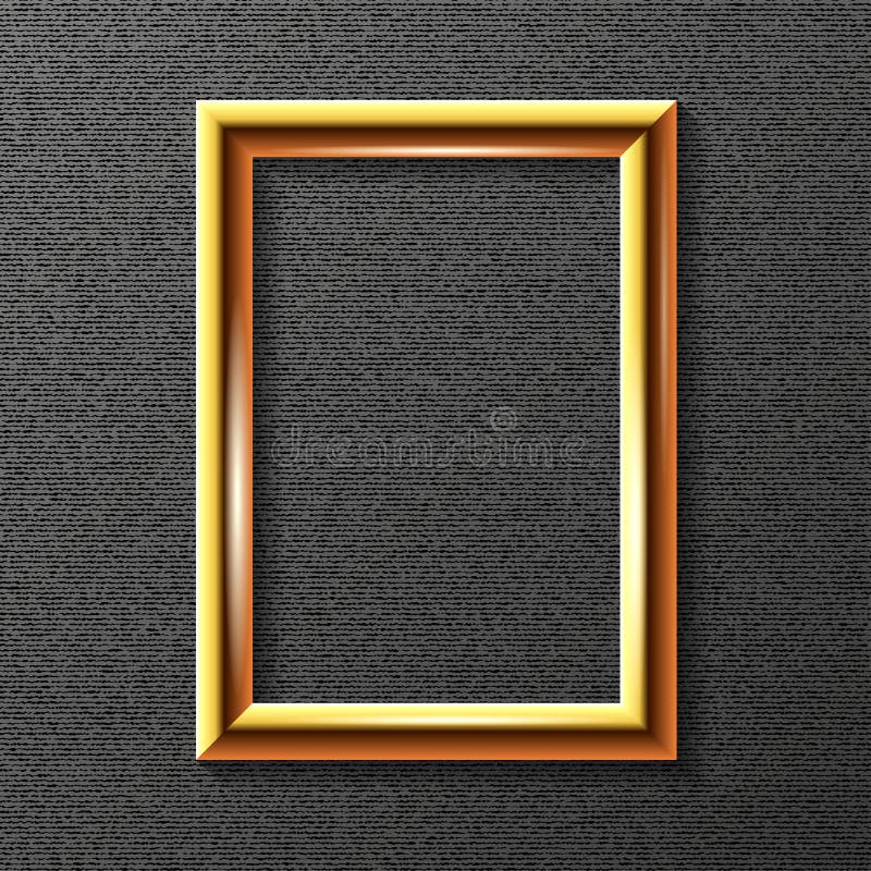 Gold frame for portrait stock vector. Illustration of golden - 65830880