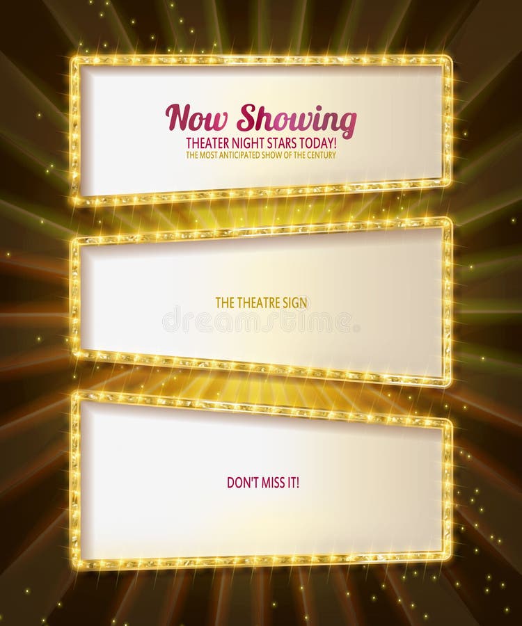 Gold Frame Retro Comic Design Banner Stock Illustration - Illustration ...