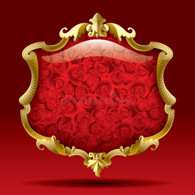 Gold Frame Red Rose Stock Illustrations – 4,142 Gold Frame Red Rose ...