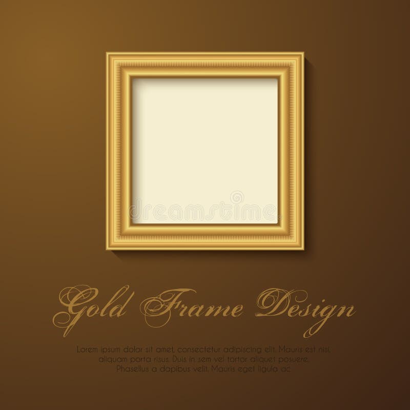 Gold Frame for Text, Picture, Photo or Your Design Stock Vector ...