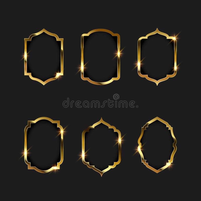Gold Frame Vector Illustration Design Stock Vector - Illustration of ...