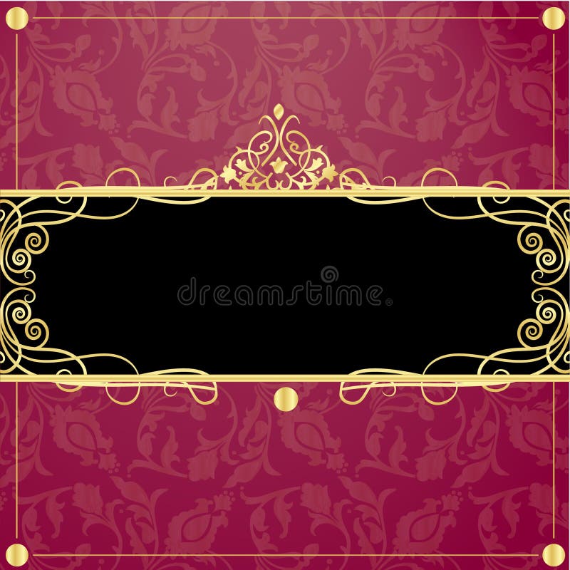 Invitation Background With Ornamental Border Stock Vector ...