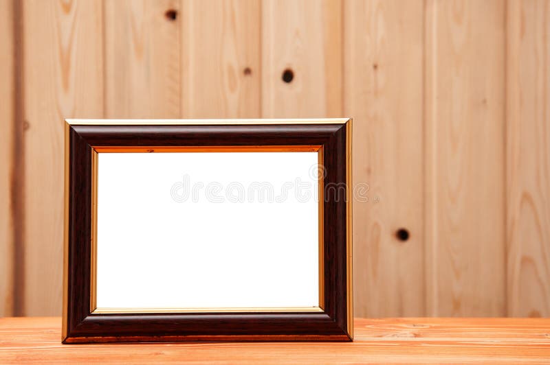 Gold Frame with Wooden Insert for Photos and Paintings Stock Image ...