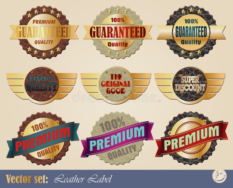 Gold-framed labels stock vector. Illustration of decor - 26996701