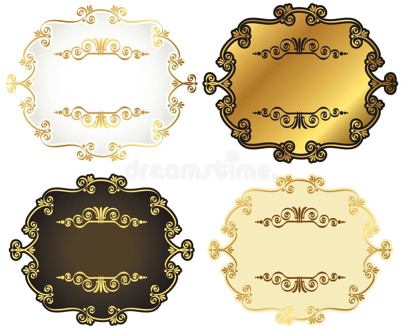 Gold oval frame background stock illustration. Illustration of drawing ...