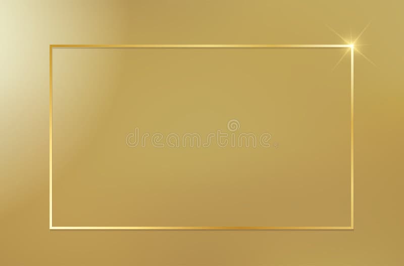 Gold Frames Isolated on Yellow Background. Luxury Style. Wedding ...