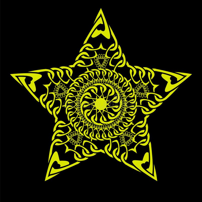 Gold Frames and Star Pattern with Hand Drawn Chain. Perfect for ...