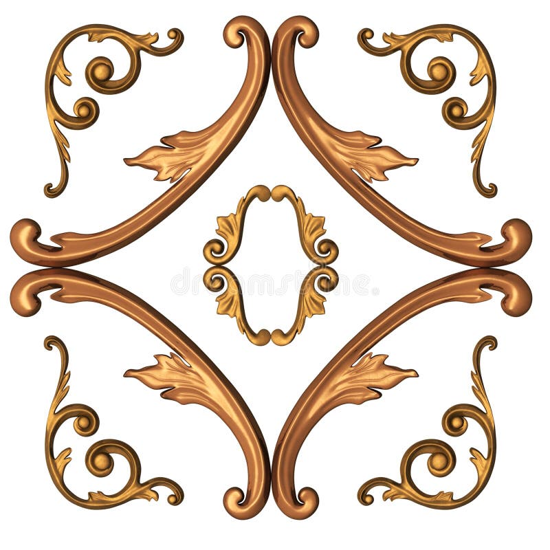 Gold framework stock illustration. Illustration of tooled - 17216115