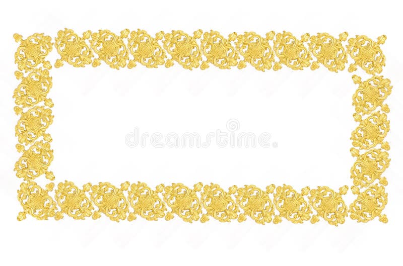 Gold Framework, the Sculptural Form on a White Background Stock Image ...