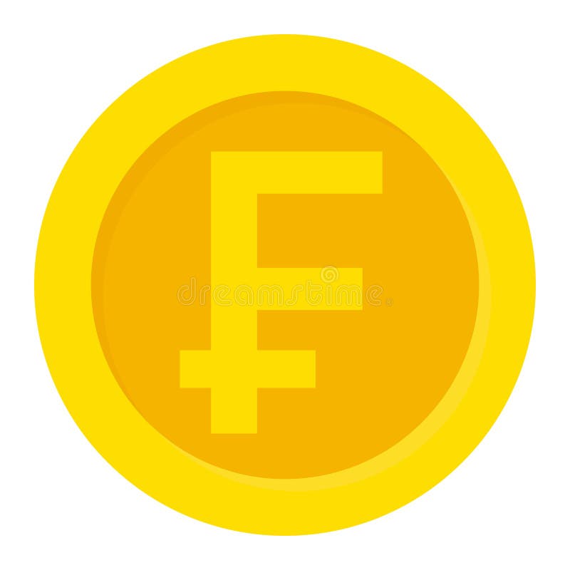 Gold franc coin stock vector. Illustration of shiny - 341997252
