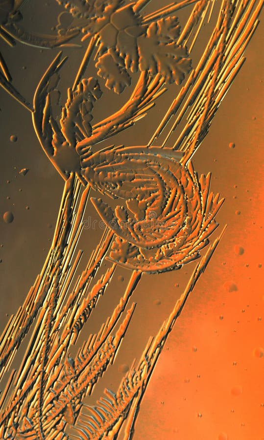 Gold Frost Drawings on the Glass As a Background Stock Photo - Image of ...