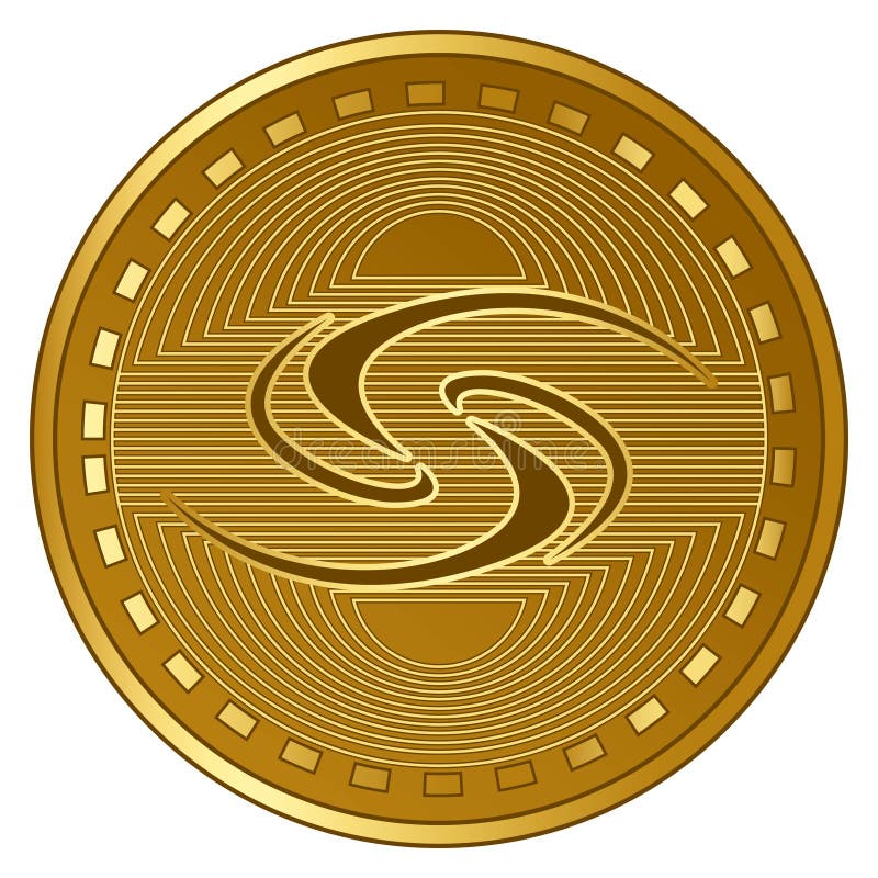 Gold Futuristic Syscoin Cryptocurrency Coin Vector Illustration Stock ...