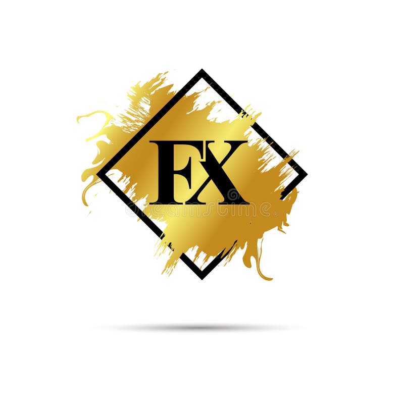 Gold FX Logo Symbol Vector Art Design Stock Vector - Illustration of ...