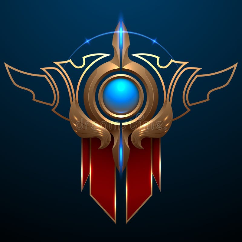 Gold Game Medal with Light Effect Stock Vector - Illustration of badge ...