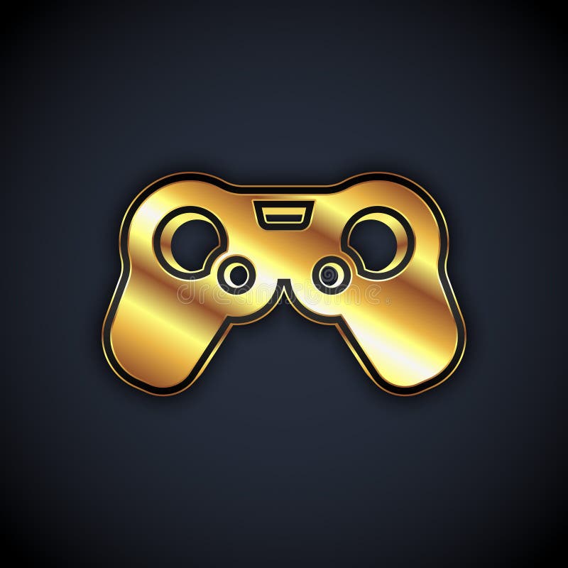 Gold Gamepad Icon. Leisure and Entertainment Logo. Video Game ...