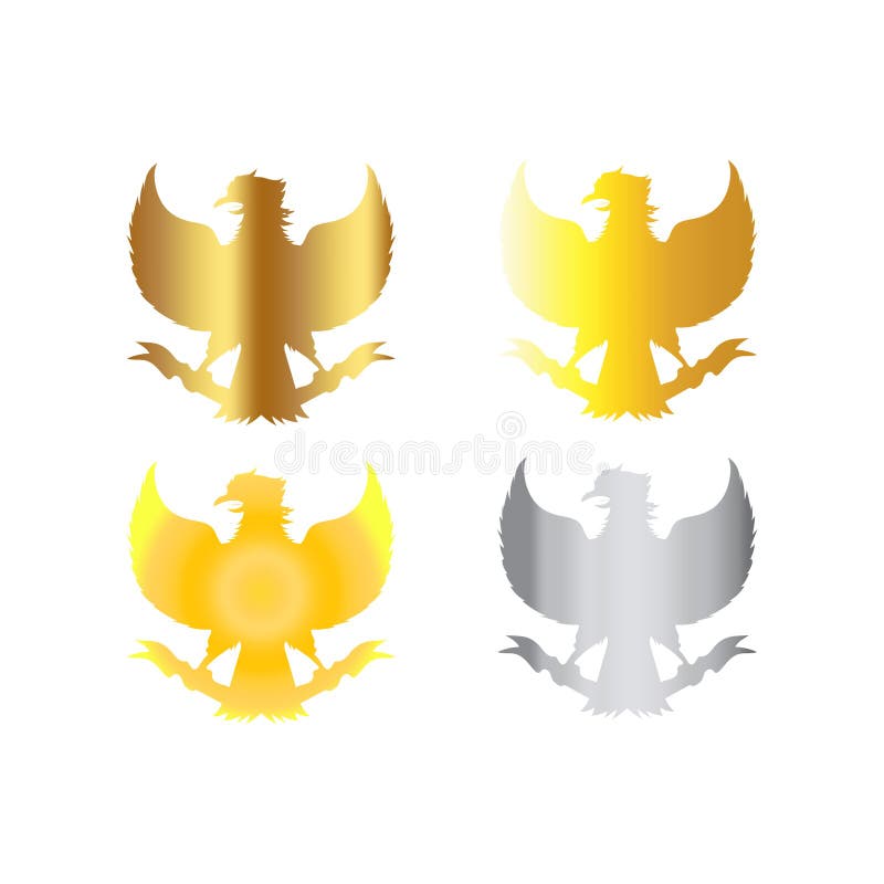 Gold Garuda Golden Free Vector Illustration Stock Vector - Illustration ...
